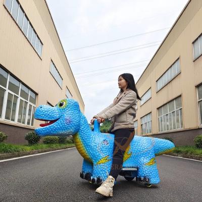 Cina Realistic Electric Ride On Dinosaur 100kg Load Light Effects per uso commerciale in vendita