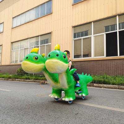Cina Giostra del dinosauro animatronico a doppia testa con design a cartone animato per parchi divertimento in vendita