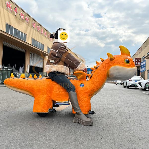 Quality 350W Lifelike Design Electric Dinosaur Scooter , Battery Powered Dinosaur Ride for sale