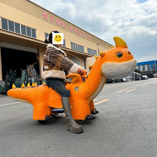 Quality 350W Lifelike Design Electric Dinosaur Scooter , Battery Powered Dinosaur Ride for sale