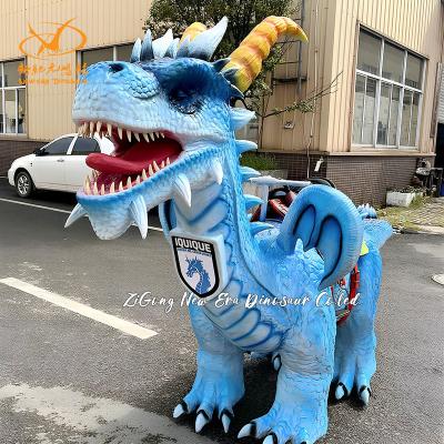 Cina Colore personalizzato Grande giro elettrico su dinosauro Animatronic dinosauro giro per parchi a tema in vendita