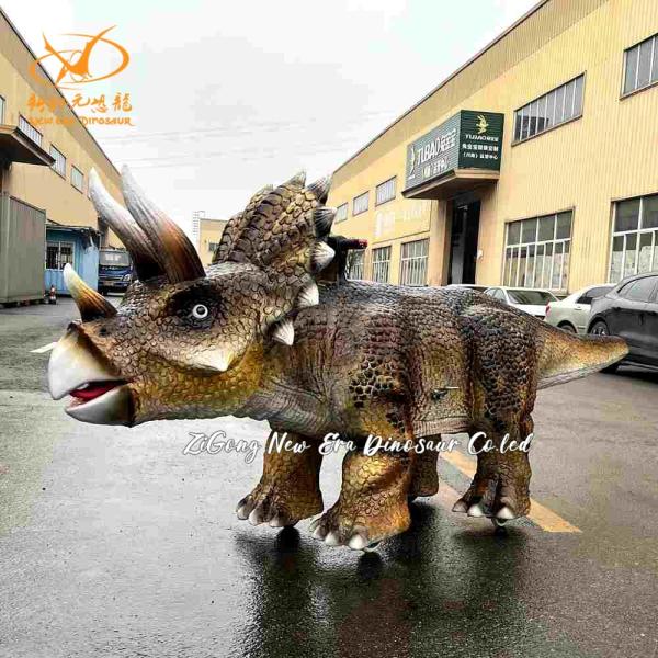 Quality Realistic Triceratops Animatronic Dinosaur Ride On For Jurassic Park 150kg Load for sale