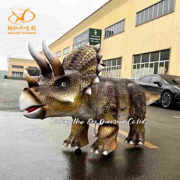 Quality Realistic Triceratops Animatronic Dinosaur Ride On For Jurassic Park 150kg Load for sale