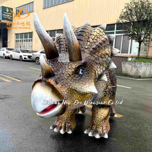 Quality Realistic Triceratops Animatronic Dinosaur Ride On For Jurassic Park 150kg Load for sale