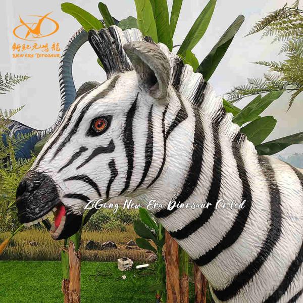 Quality Zoo Decoration Realistic Animatronic Animals Robotic Life Size Animatronic Zebra for sale