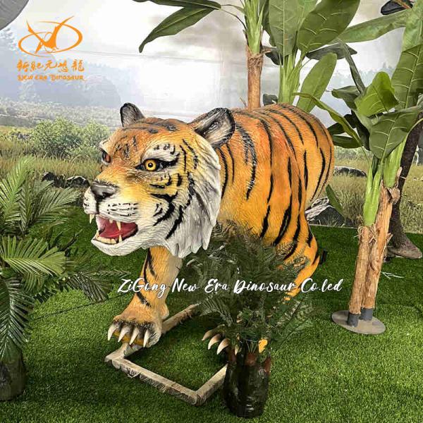 Quality 1.5m Length Realistic Animatronic Animal Tiger Head for Zoo Park for sale