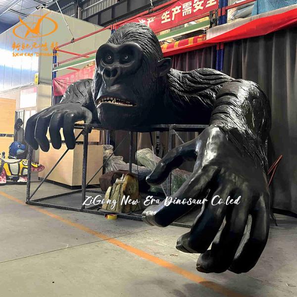 Quality Custom Colors Robotic Lifesize Animatronic Animal Chimpanzee For Themed Park for sale