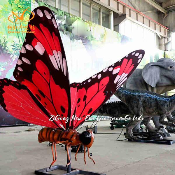 Quality Customized Size Animatronic Insect Large Animatronic Butterfly Model For Wetland for sale