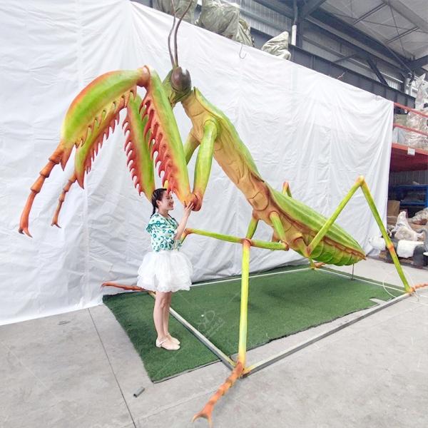Quality Animated Giant Size Animatronic Insect Model Theme Park Animatronic Mantis for sale