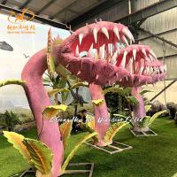 Quality Steel Frame Realistic Animatronic Piranha Flower Simulation For Plant Park or for sale