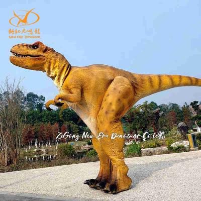 Cina Costume da dinosauro giallo reale 3-4m, telaio in acciaio, gomma siliconica in vendita