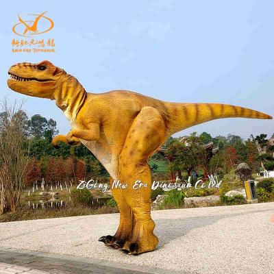 Cina Costume da dinosauro giallo reale 3-4m, telaio in acciaio, gomma siliconica in vendita
