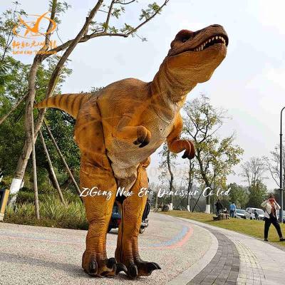 Cina Costume da dinosauro giallo reale 3-4m, telaio in acciaio, gomma siliconica in vendita
