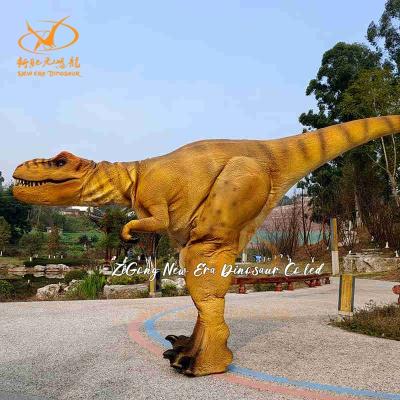 Cina Costume da dinosauro giallo reale 3-4m, telaio in acciaio, gomma siliconica in vendita