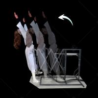 China Horror Experience Haunted Mansion Props Pneumatic Ghost Animatronic Dropping Corpse for sale