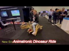 3 wheel animatronic dinosaur ride electric scooter style remote control for children