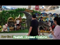 realistic blue dinosaur costume for adults human control 3-4m