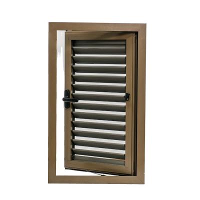 China Villa Louver Windows With Anodized Aluminum Frame And Fixed Blades For Residential for sale