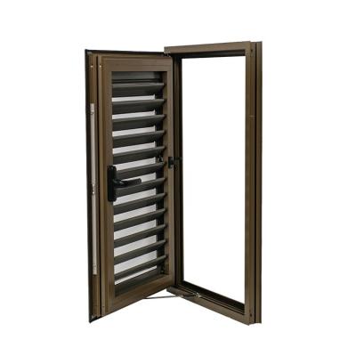 China Villa Louver Windows With Anodized Aluminum Frame And Fixed Blades For Residential for sale
