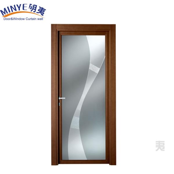 Quality Windproof Tinted Frosted Glass Bathroom Door Modern Design for a Sophisticated for sale