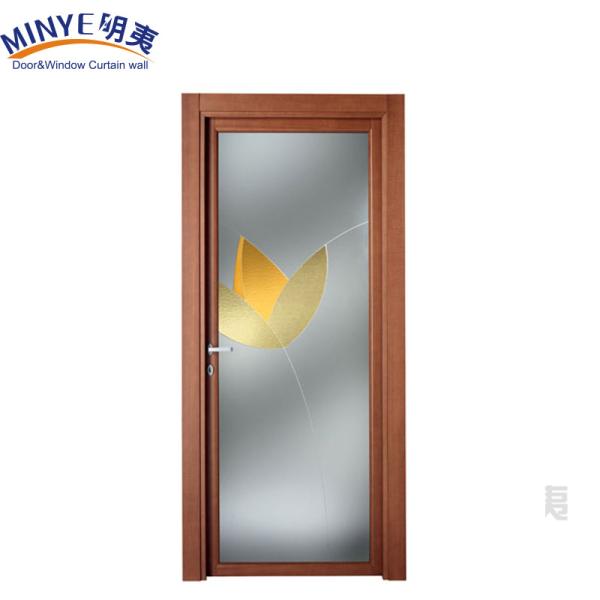 Quality Windproof Tinted Frosted Glass Bathroom Door Modern Design for a Sophisticated for sale