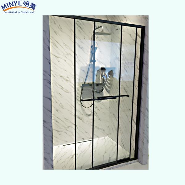 Quality Tempered Glass Frameless Sliding Shower Door with Steel Handle and Customized for sale