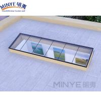 China Vertical Opening Aluminum Center Pivot Sloped Skylight Windproof 6063-T5 Thermal Break for sale