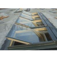 China Vertical Opening Aluminum Center Pivot Sloped Skylight Windproof 6063-T5 Thermal Break for sale