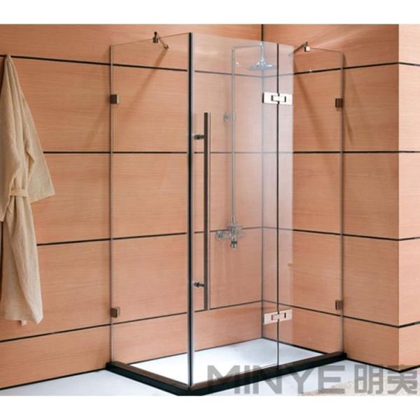 Quality Tempered Glass Frameless Sliding Shower Door with Steel Handle and Customized for sale