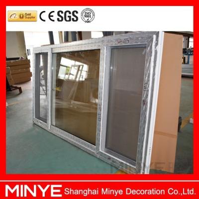 China Budgetvriendelijk plastic raam UPVC schuifvenster met horizontaal openingspatroon Te koop