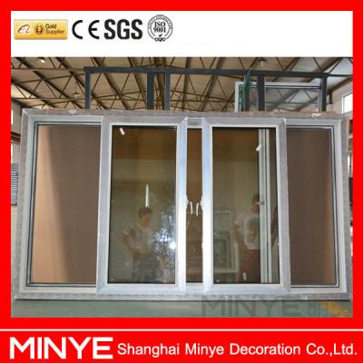 China Budgetvriendelijk plastic raam UPVC schuifvenster met horizontaal openingspatroon Te koop