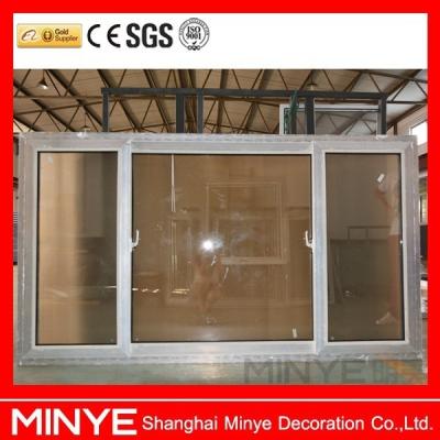 China Budgetvriendelijk plastic raam UPVC schuifvenster met horizontaal openingspatroon Te koop