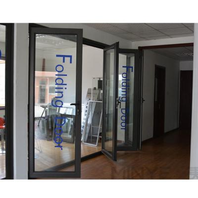 China Big Transparent Bi Folding Garage Door with Finished Surface and Aluminum Alloy Material for sale