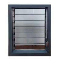 China Hand Adjustable Aluminum Frame Glass Roller Shutters 5mm 12A Double Tempered Glazing for sale