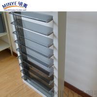 China Hand Adjustable Aluminum Frame Glass Roller Shutters 5mm 12A Double Tempered Glazing for sale