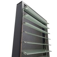 China Hand Adjustable Aluminum Frame Glass Roller Shutters 5mm 12A Double Tempered Glazing for sale