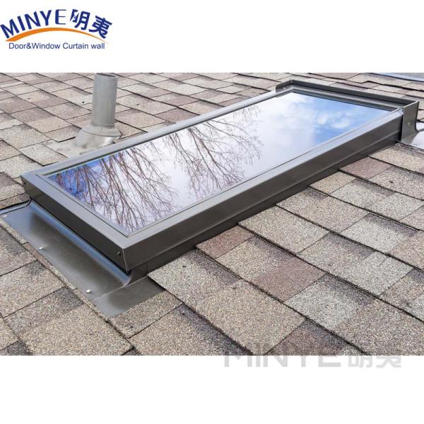 Quality Vertical Swing Roof Window Windproof Metal Roof Skylight for Aluminium Slope for sale