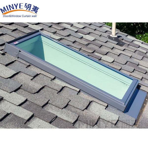 Quality Vertical Swing Roof Window Windproof Metal Roof Skylight for Aluminium Slope for sale