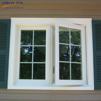 China Shanghai Rehau German PVC Window Design with EPDM Rubber Strip and Security Stay Hinge for sale