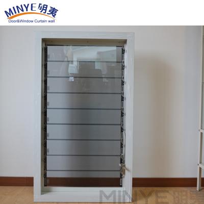 China Customized Colors Exterior Aluminum Louvers Window Shutter Glass Blade Manual Windows for sale