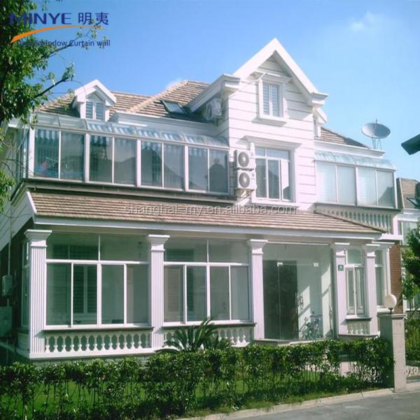 Quality OEM/ODM Balcony Glass Sunroom with Slope Roof Design and 5mm 9Ar 5mm Glass for sale