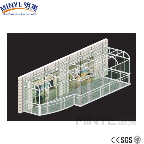 Quality Double Tempered Hollow Glass Sunroom Originating from for Aluminum Frame Green for sale