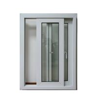 China UPVC Double Sliding Vertical Window Windproof Energy Saving 5mm 6A Glass for sale