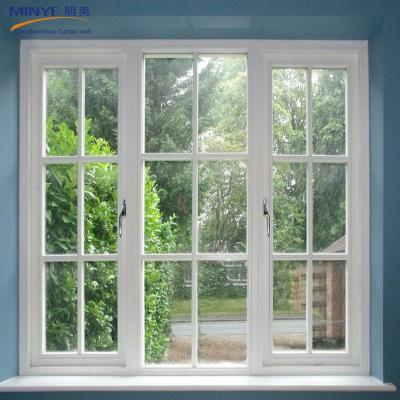 Double Glass Customized Size Upvc/Pvc Casement Window for Warmth and Sound Insulation