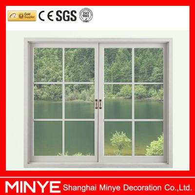 China German Hardware Aluminium Swing Casement Door with Security Grill and Customized Color for sale