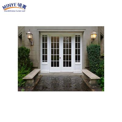 China German Hardware Aluminium Swing Casement Door with Security Grill and Customized Color for sale