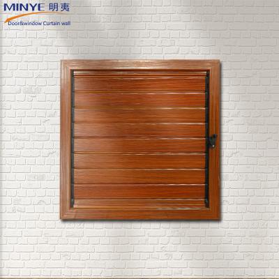 China Sturdy and Durable Adjustable Shutter in Aluminum Alloy for Wooden Color Profile for sale