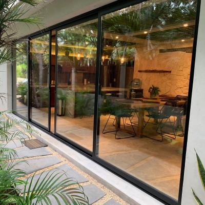 Cina Finestre in vetro scorrevole a doppio vetro in lega di alluminio e porte a imballaggio per il design moderno in vendita