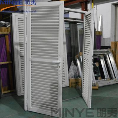 China Anti-Wind Fixed Design Aluminum Alloy Louver Shutter with Chinese or German Hardware for sale