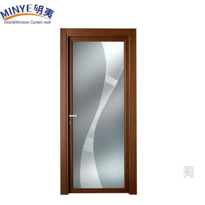 China Dubbele beglazing Dubbele gehard glas binnendeur met PVC-frame en decoratief ontwerp Te koop